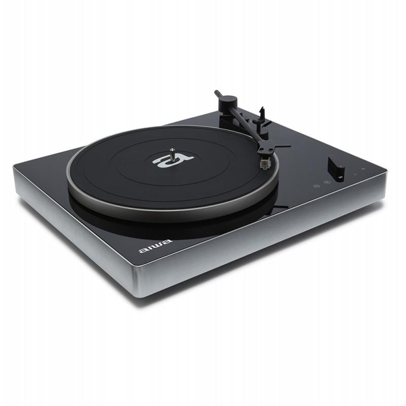 AIWA PREMIUM BELT-DRIVE TURNTABLE WITH PHONO PRE-AMP BLACK APX-680BT ...