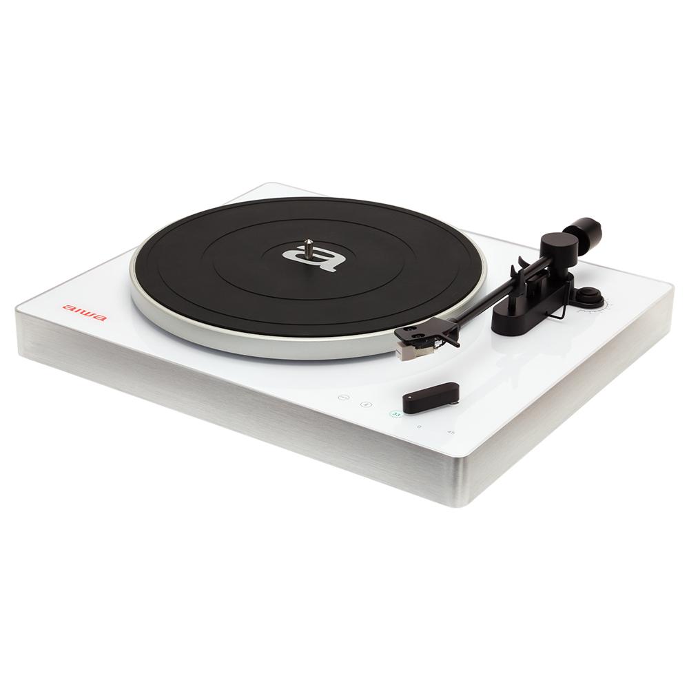 AIWA PREMIUM BELT-DRIVE TURNTABLE WITH PHONO PRE-AMP WHITE ...