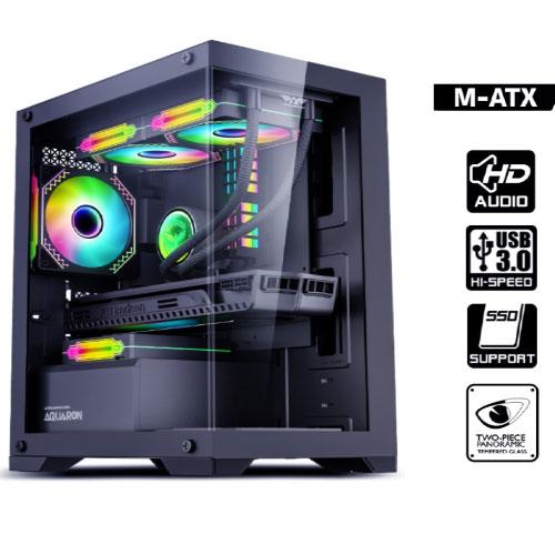 ARMAGGEDDON GAMING PC CASE MATX AQUARON BLACK | Gameexplorers.gr