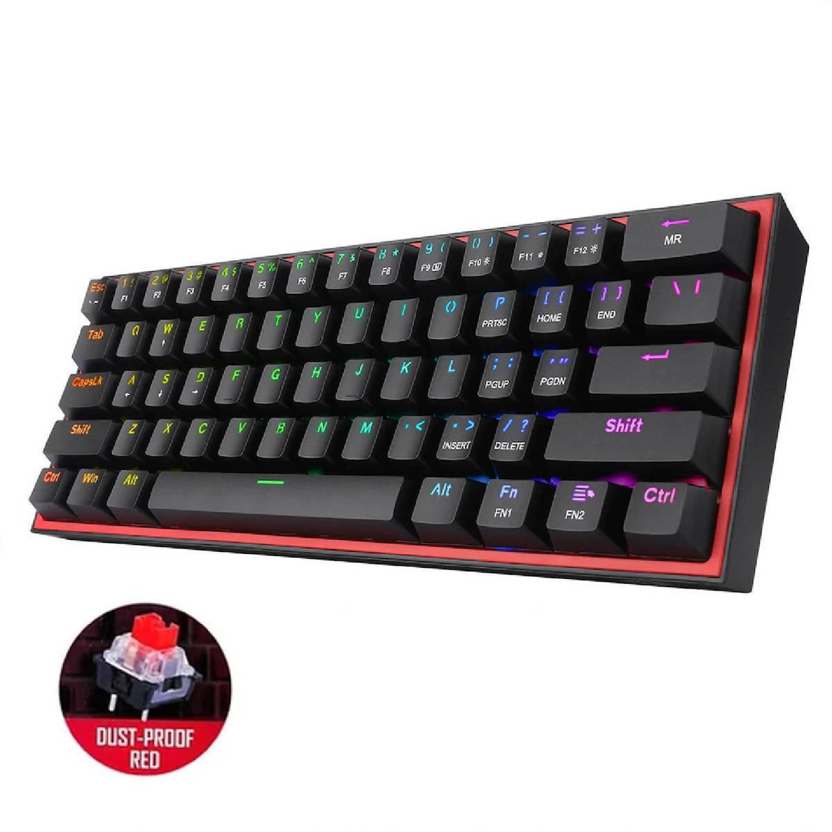 Gaming πληκτρολόγιο - Redragon K617 Fizz RGB (Black) | Gameexplorers.gr