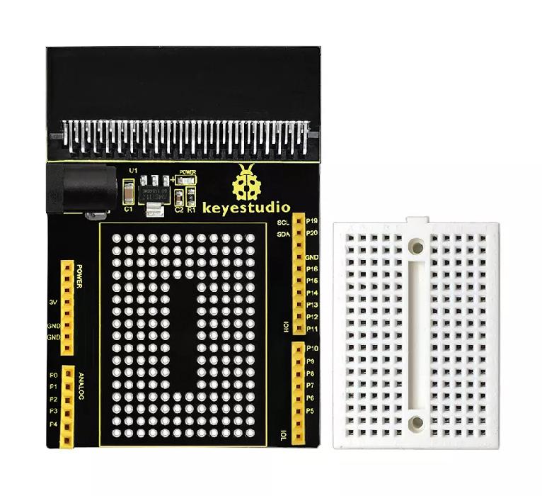 KEYESTUDIO Micro:bit prototyping shield V1 KS0292, με small breadboard ...