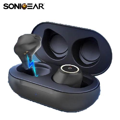 SONIC GEAR TWS 2 CLEAR AUDIO EARPUMPS BLACK | Gameexplorers.gr