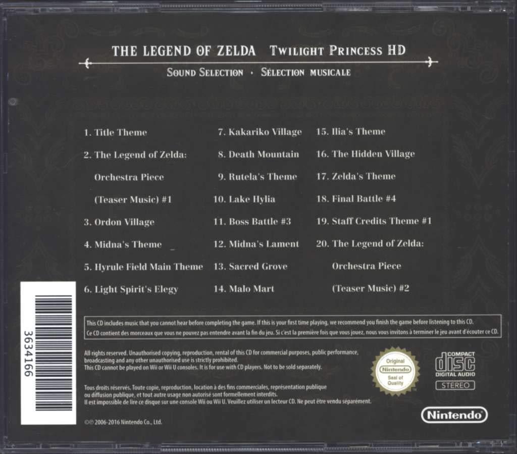 The Legend of Zelda Twilight Princess HD Sound Selection Soundtrack ...
